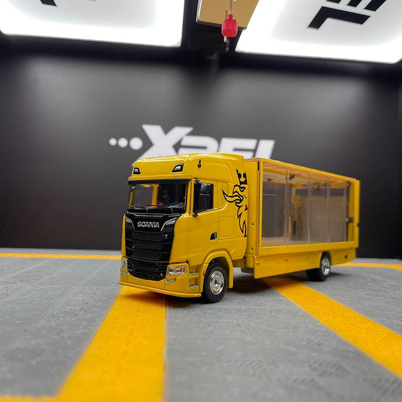 GCD 1:64 Scania S730 Eurocopter Transparent Van Diecast Model – YX car model